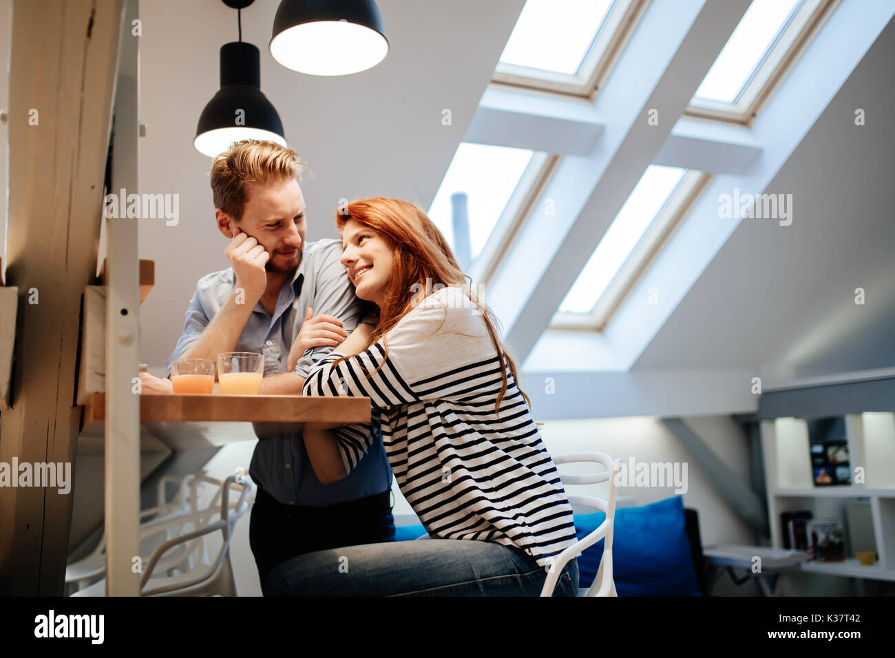 Couple in love planning hi-res stock photography and images - Alamy