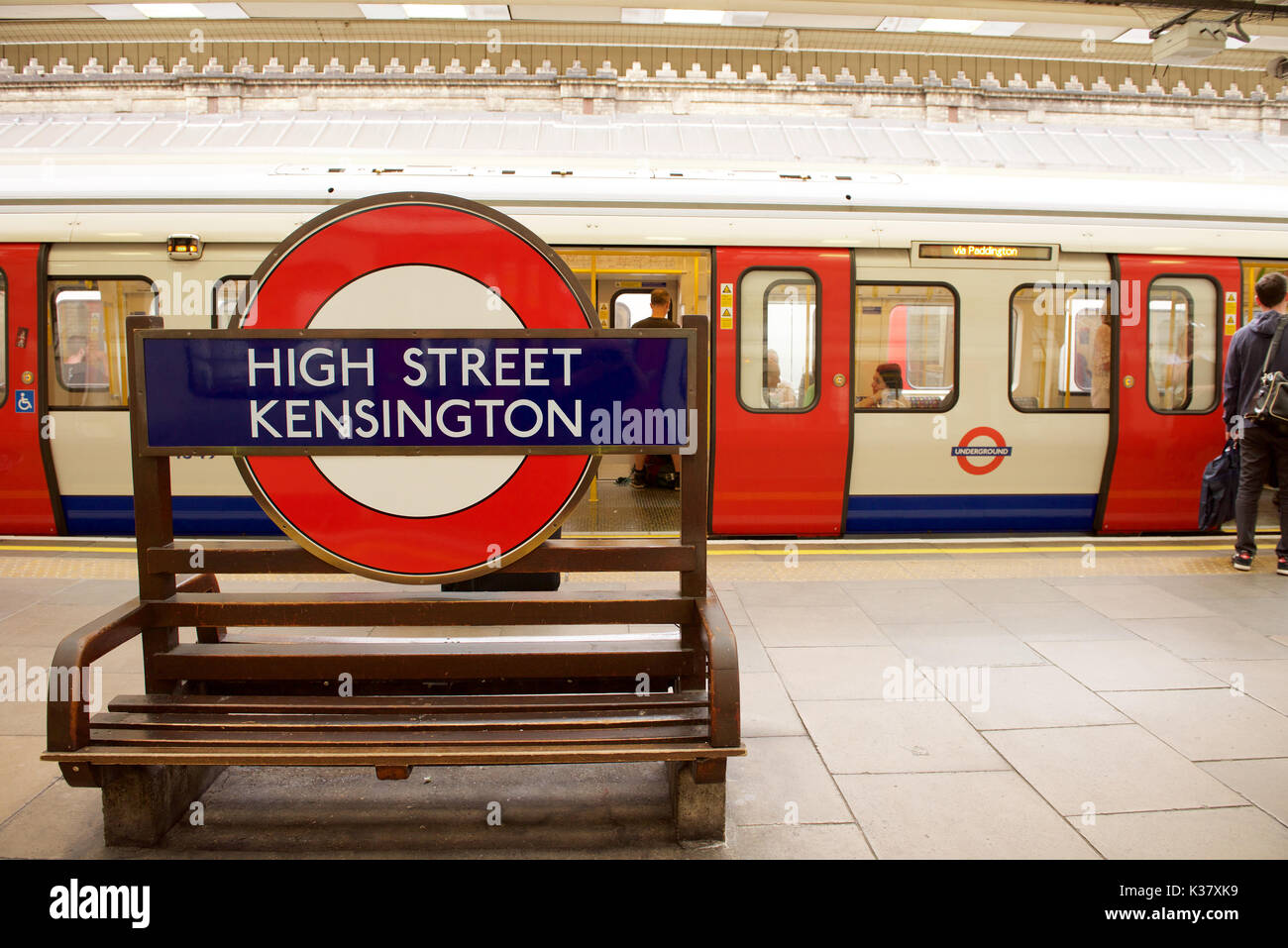 High Street Kensington Underground station in London Stock Photo - Alamy