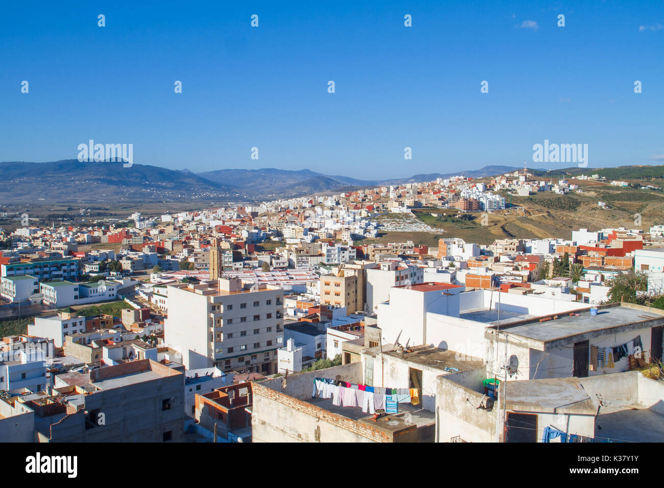 Africa, Morocco, Tanger, Hills and city, roofs. 2013 Stock Photo - Alamy