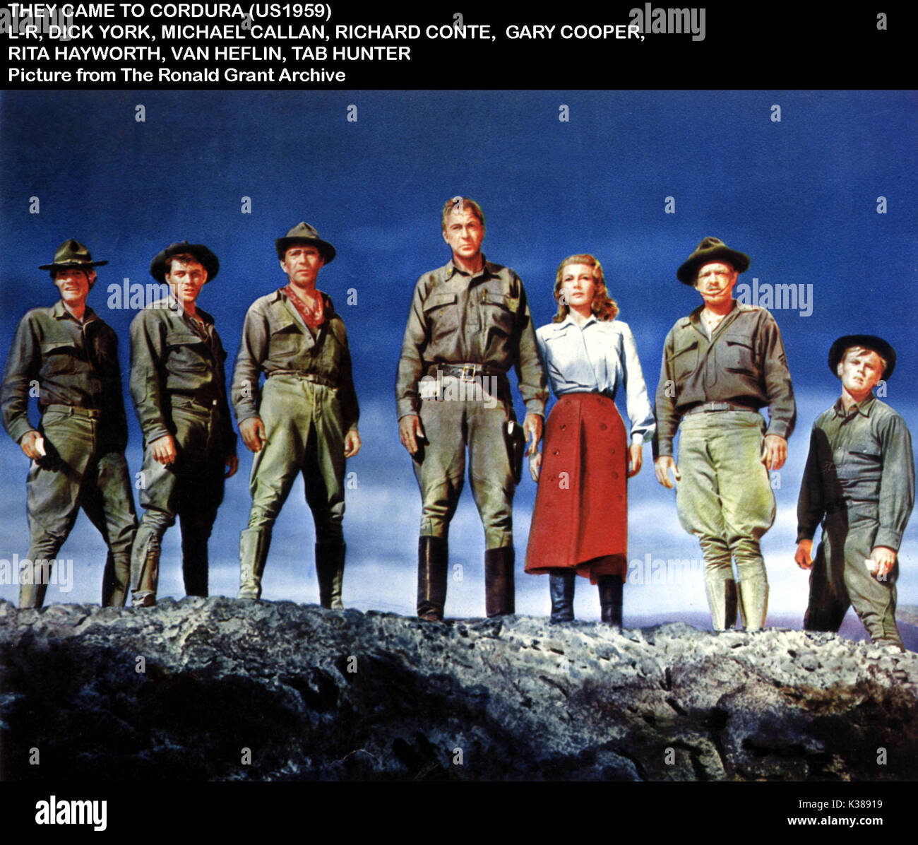 THEY CAME TO CORDURA L-R, DICK YORK, MICHAEL CALLAN, RICHARD CONTE ...