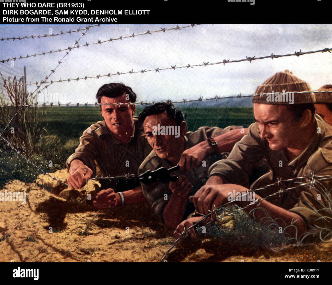THEY WHO DARE DIRK BOGARDE, SAM KYDD, DENHOLM ELLIOT Date: 1953 Stock ...