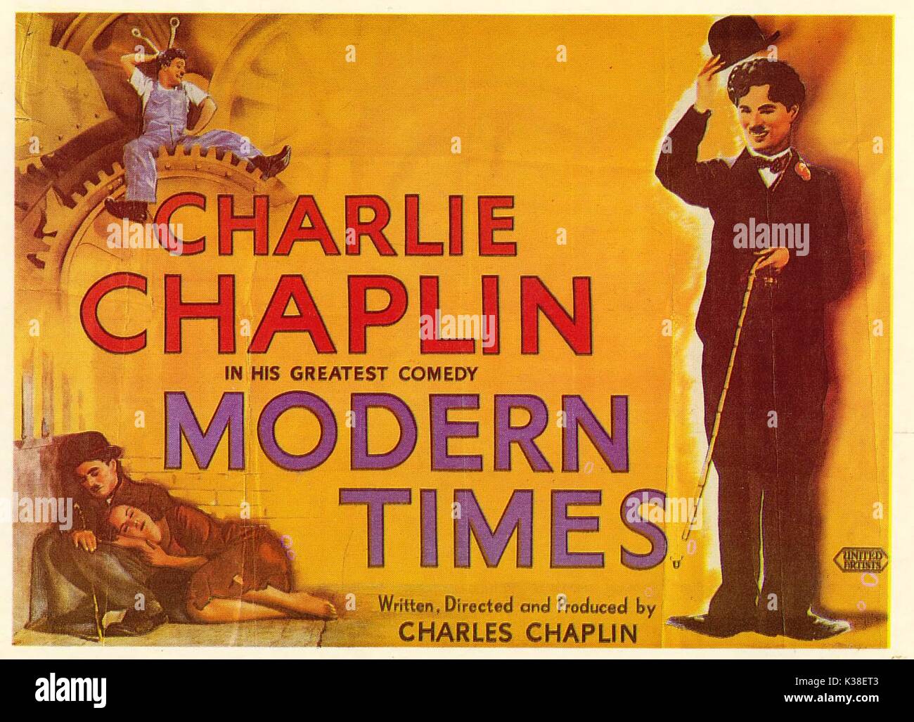 MODERN TIMES POSTERS Date: 1936 Stock Photo - Alamy