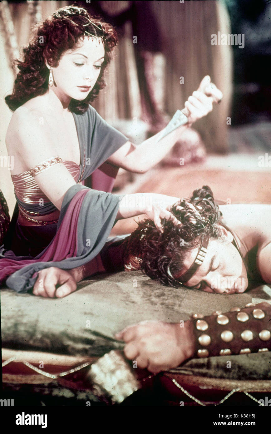 SAMSON AND DELILAH HEDY LAMARR, VICTOR MATURE Date: 1949 Stock Photo ...