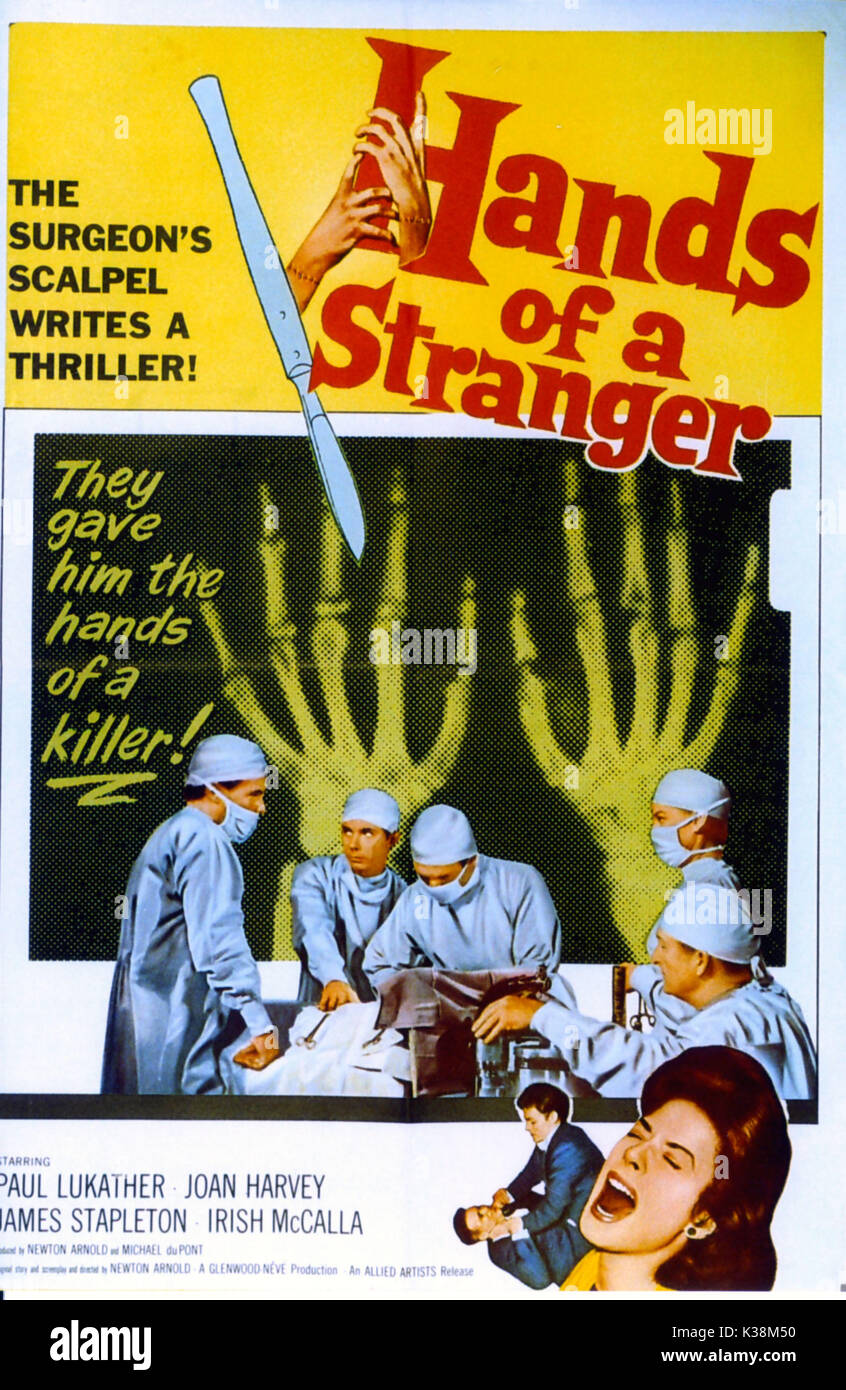 HANDS OF A STRANGER POSTER Stock Photo - Alamy