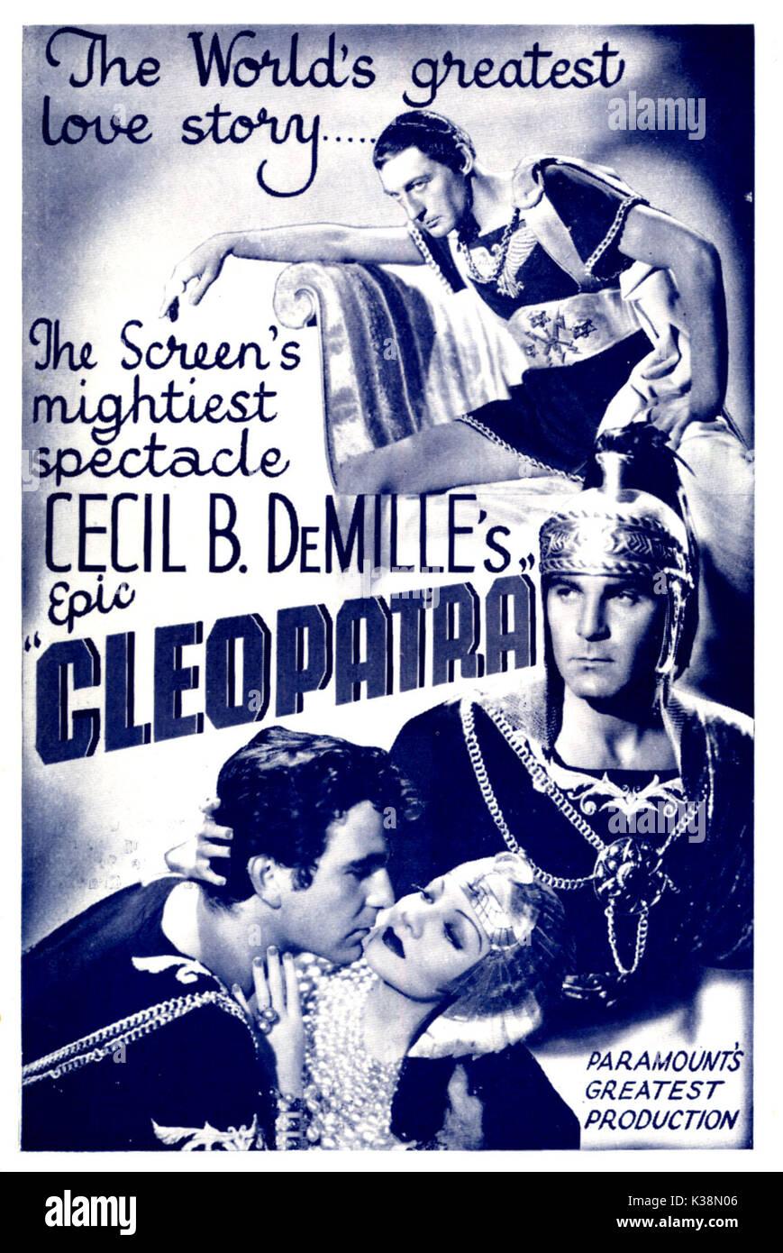 CLEOPATRA Directed by Cecil B DeMille CLEOPATRA Date: 1934 Stock Photo - Alamy