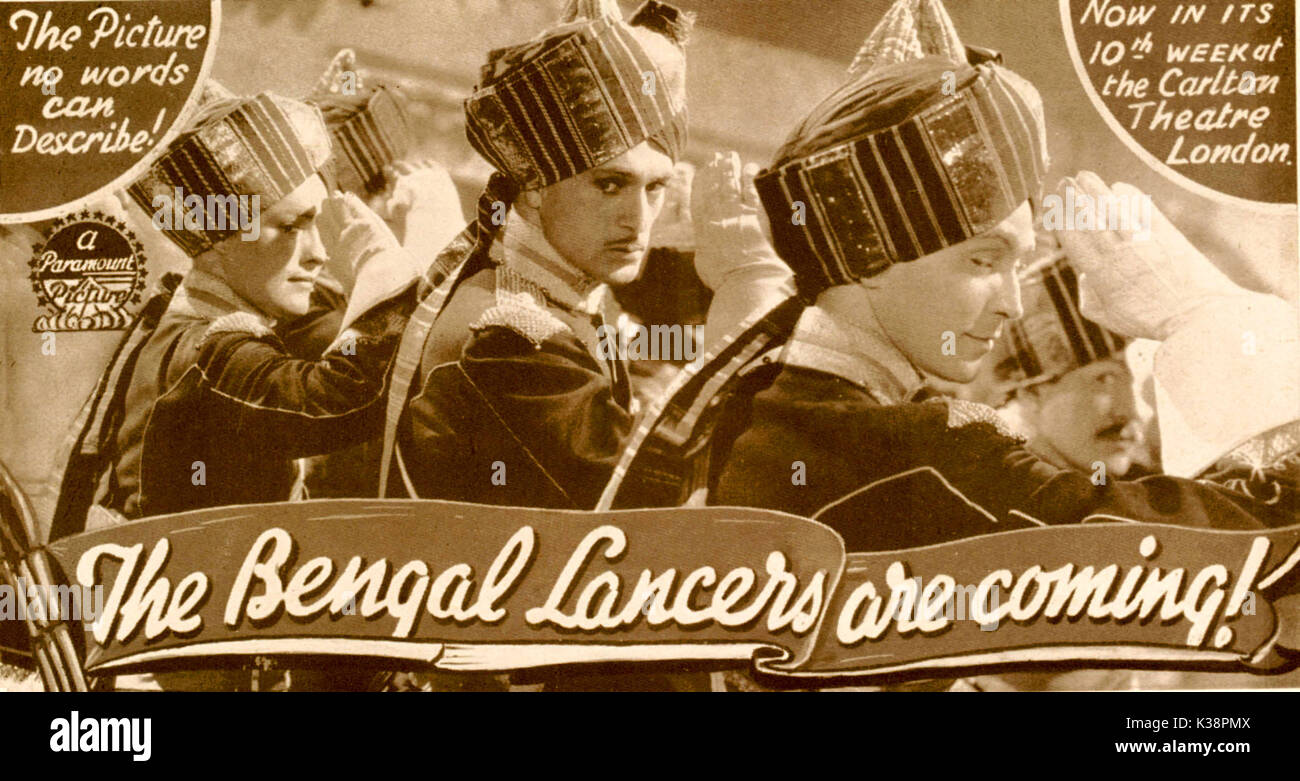 THE LIVES OF A BENGAL LANCER Directed by Henry Hathaway from left ...