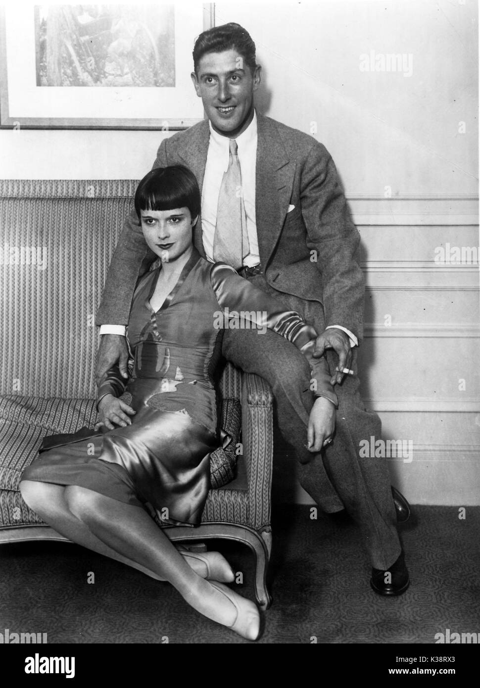 LOUISE BROOKS silent film actress & EDWARD SUTHERLAND Director Stock ...