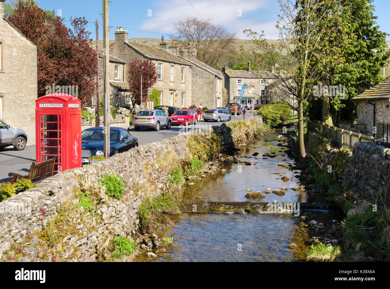 View along Kettlewell Beck in village centre. Kettlewell, Upper ...