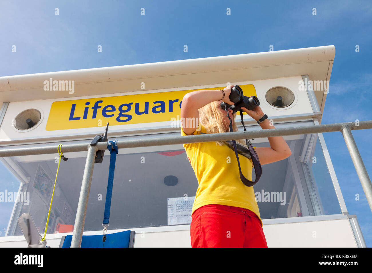Lifeguard binoculars hi-res stock photography and images - Alamy