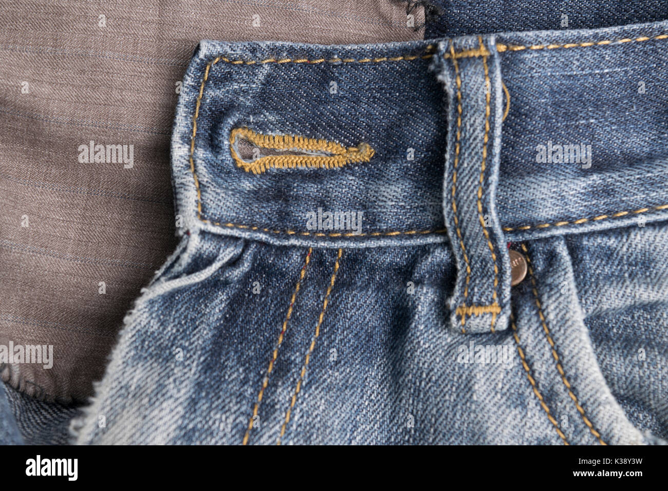 jeans pants details texture and background for fashion designers Stock ...