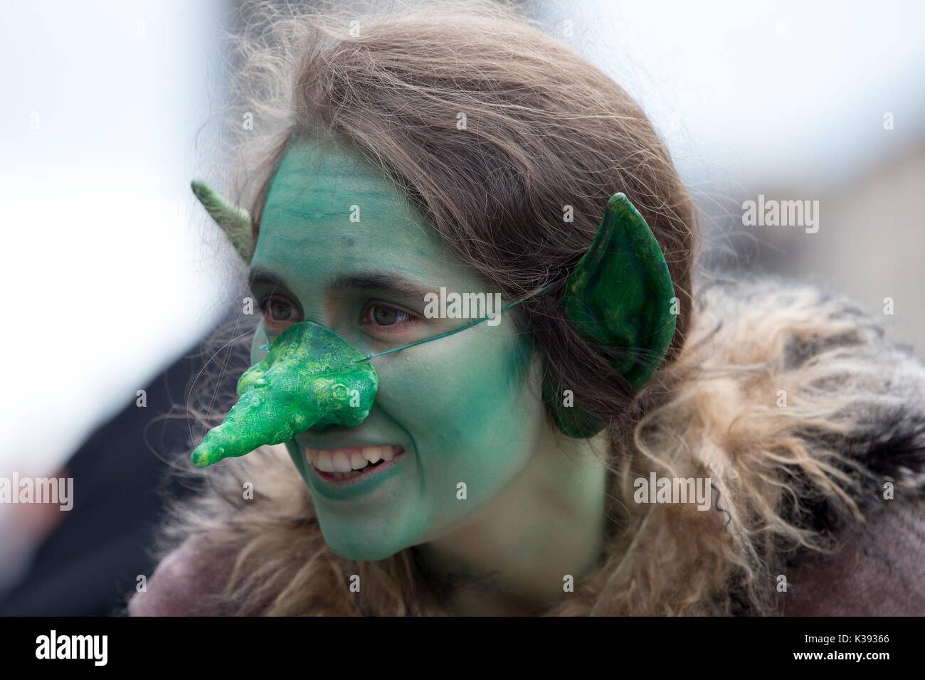 A goblin children's entertainer from Gobland at the Edinburgh Festival ...