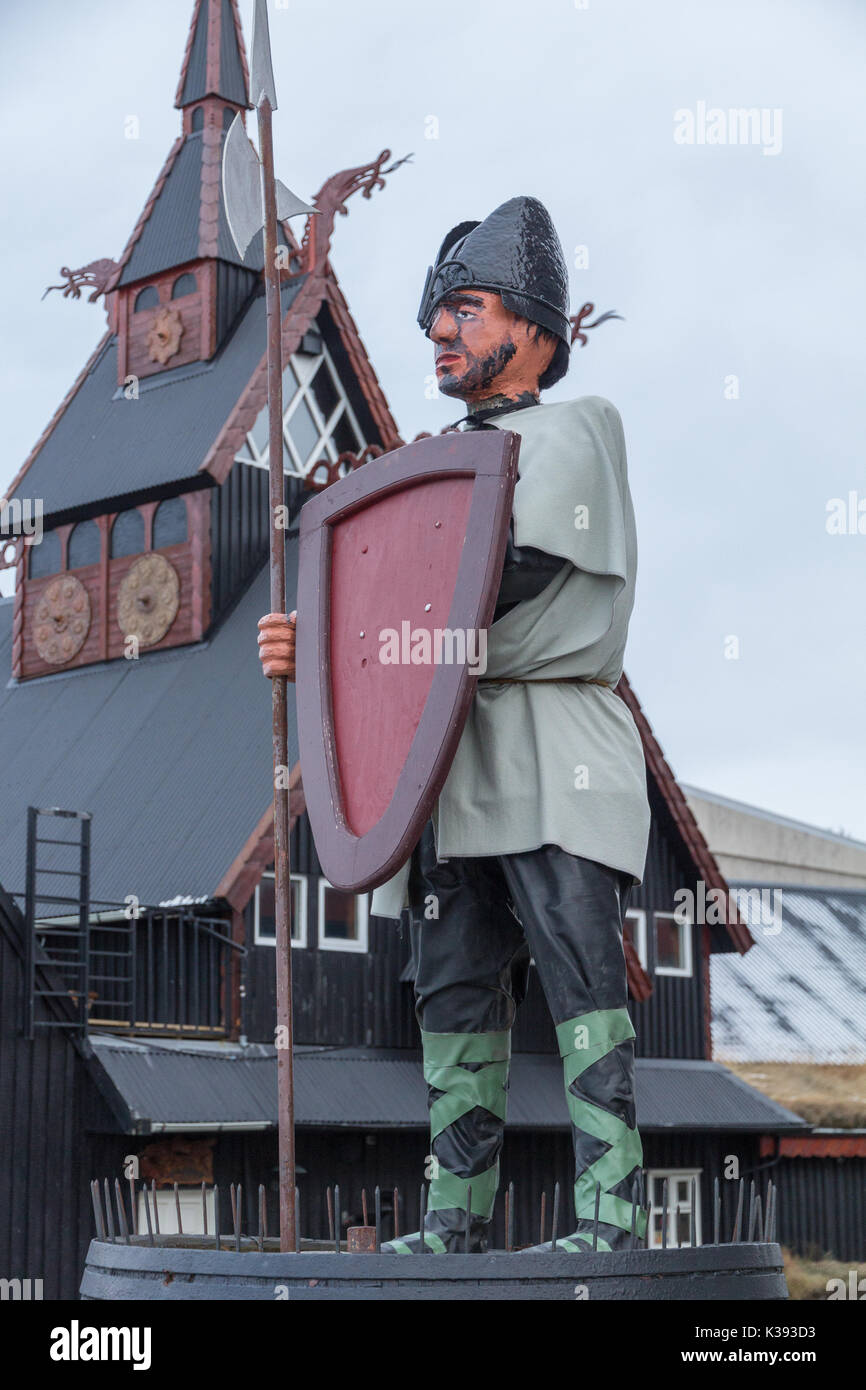 Viking statue in Reykjavik, Iceland Stock Photo - Alamy