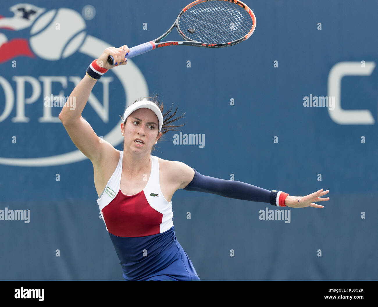 Christina McHale of USA returns ball during match against Daria ...