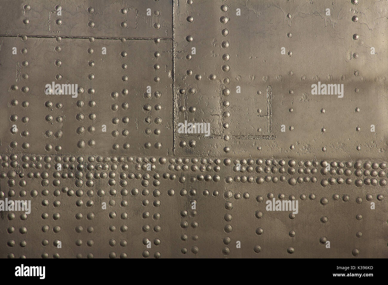 metal deck armour plates of a ship background Stock Photo - Alamy