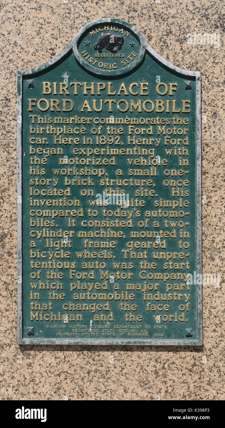 Downtown Detroit the Michigan building is the site where Henry Ford ...