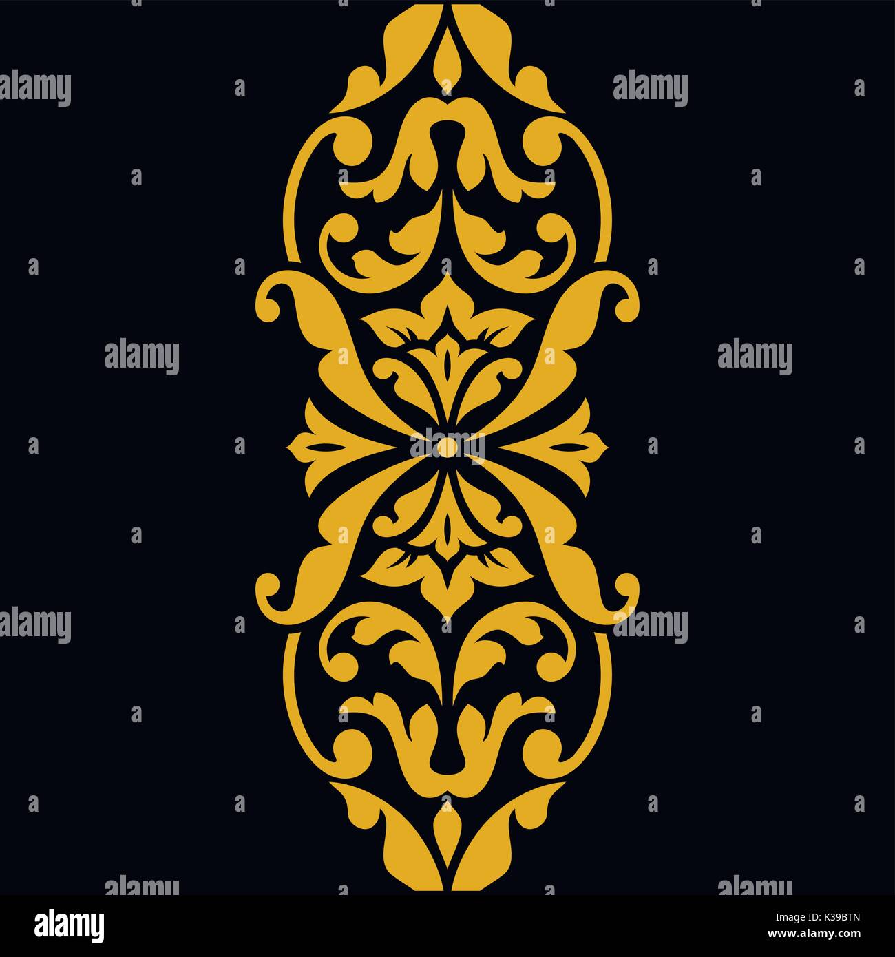 Seamless border with floral elements Stock Vector Image & Art - Alamy