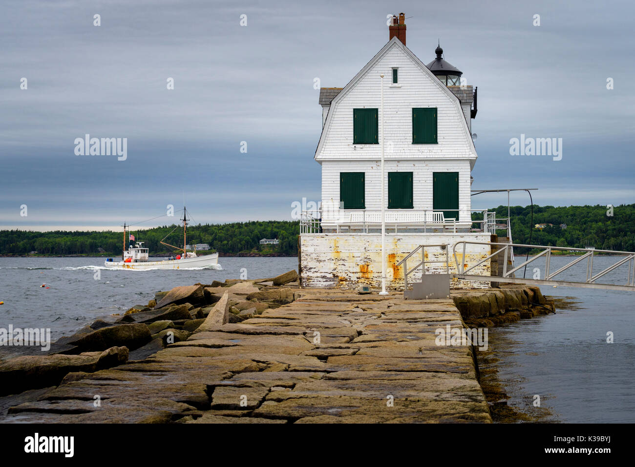 Rockland Breakwater Lighthouse Stock Photos & Rockland Breakwater ...