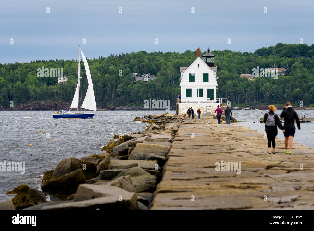 Rockland breakwater lighthouse hi-res stock photography and images - Alamy
