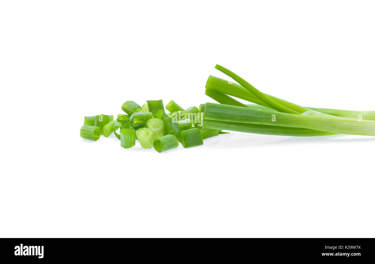 green onion isolated on white background Stock Photo - Alamy