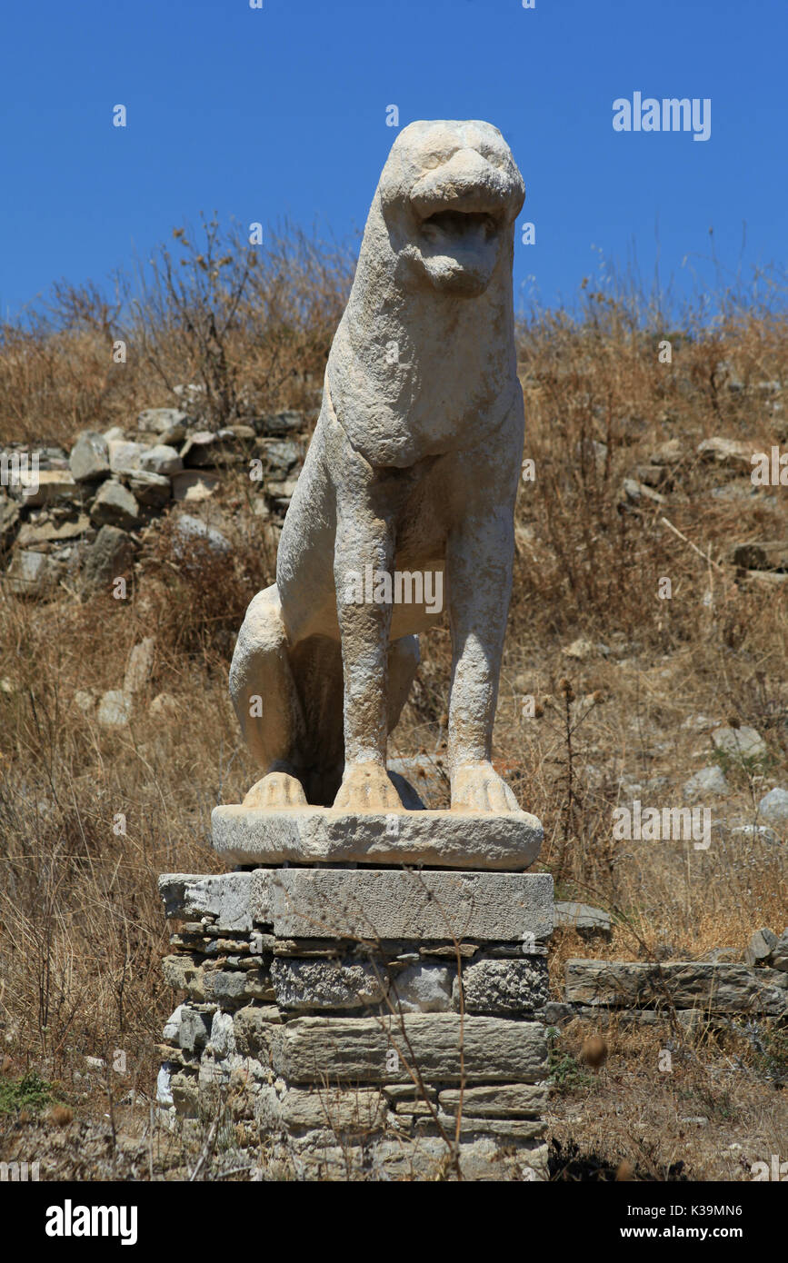 The (Naxian) Lions Terrace in the archaeological site of the "sacred ...