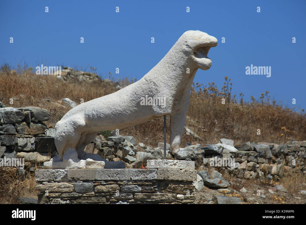 The (Naxian) Lions Terrace in the archaeological site of the "sacred ...