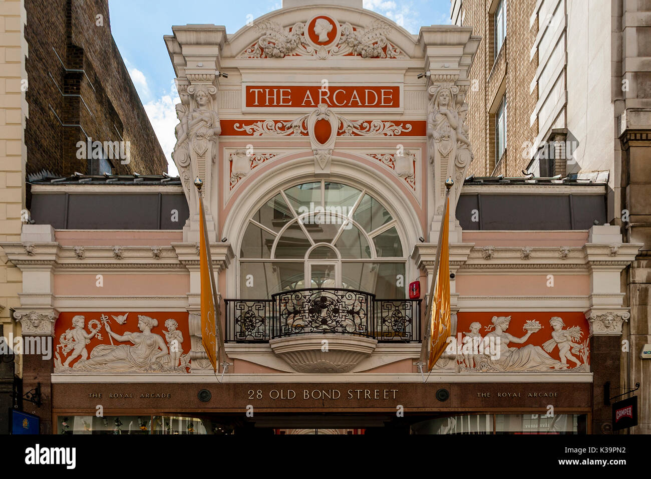 The Beautiful Exterior Of The Royal Arcade, Old Bond Street, London, UK ...
