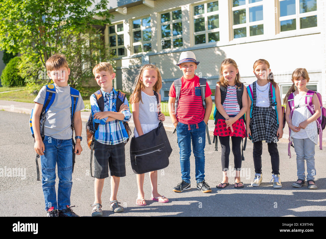 Bags outside classroom hi-res stock photography and images - Alamy