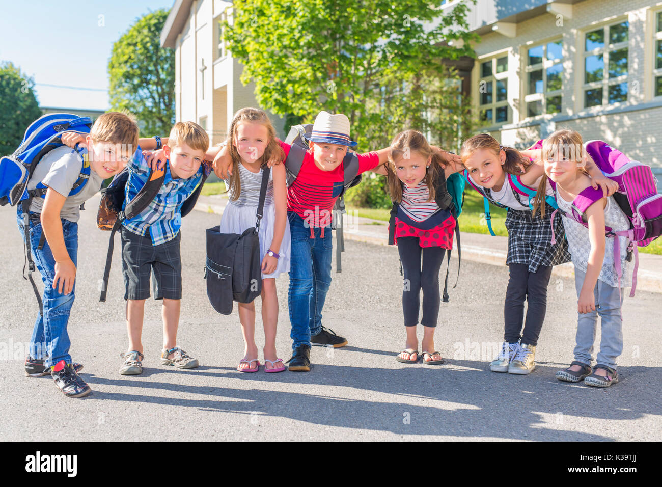 Bags outside classroom hi-res stock photography and images - Alamy