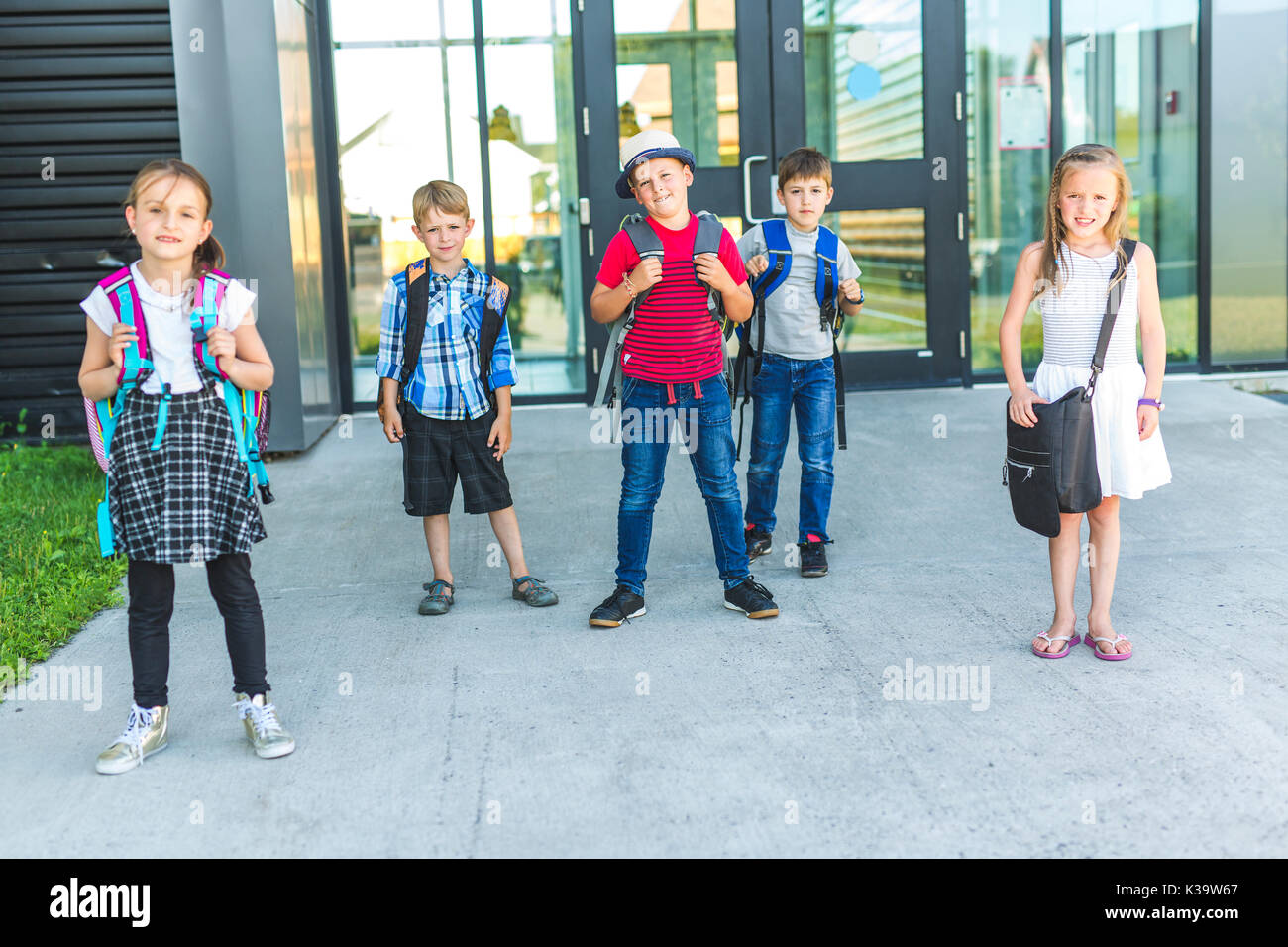 Bags outside classroom hi-res stock photography and images - Alamy