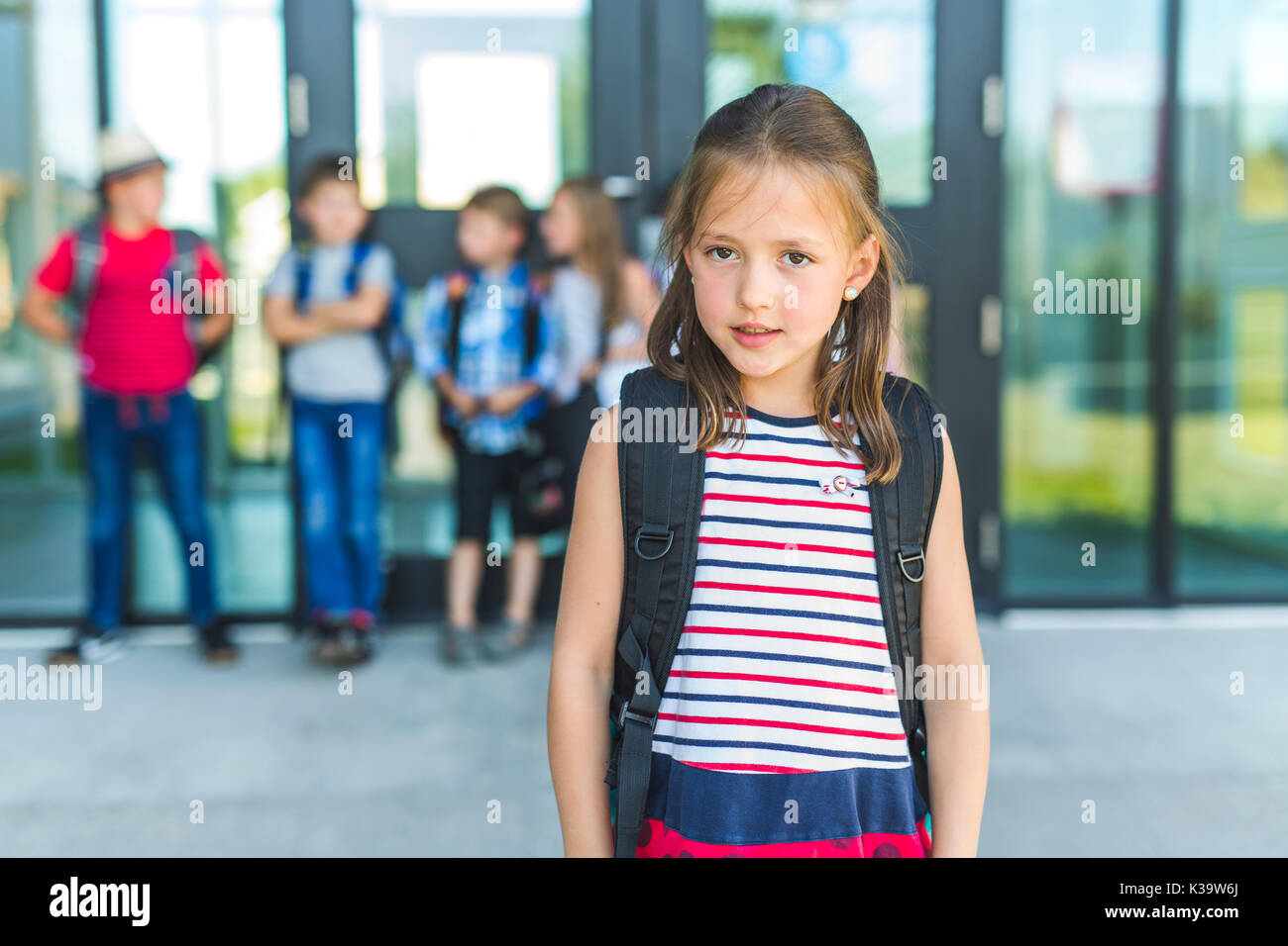 School bags outside the classroom hi-res stock photography and images ...