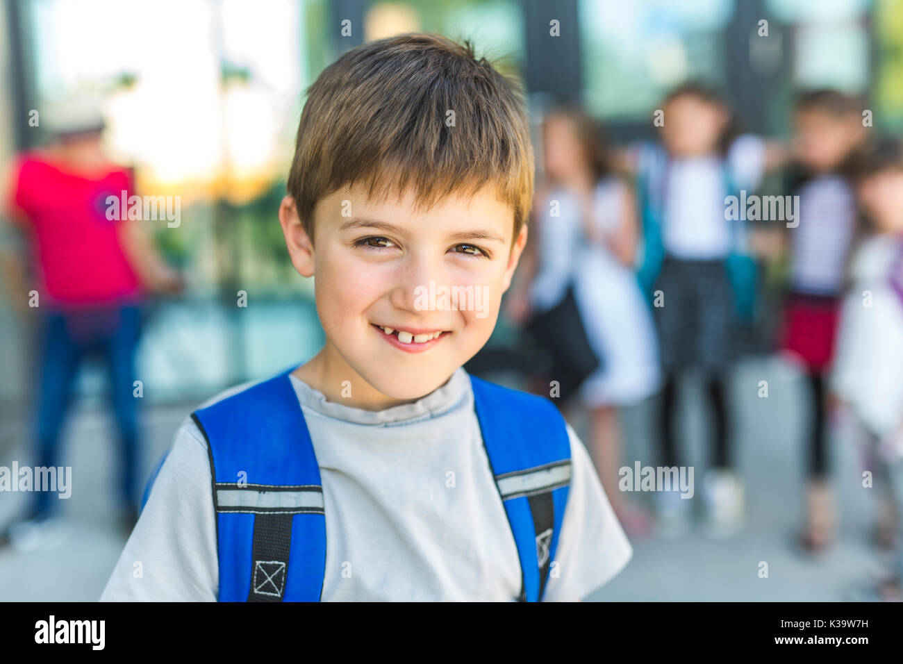 Bags outside classroom hi-res stock photography and images - Alamy