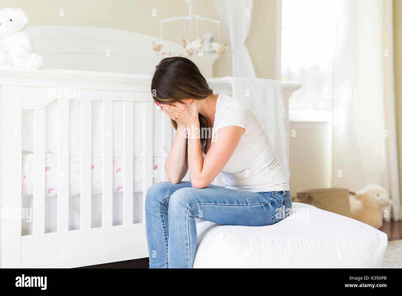 Depressed mother and infant hi-res stock photography and images - Alamy