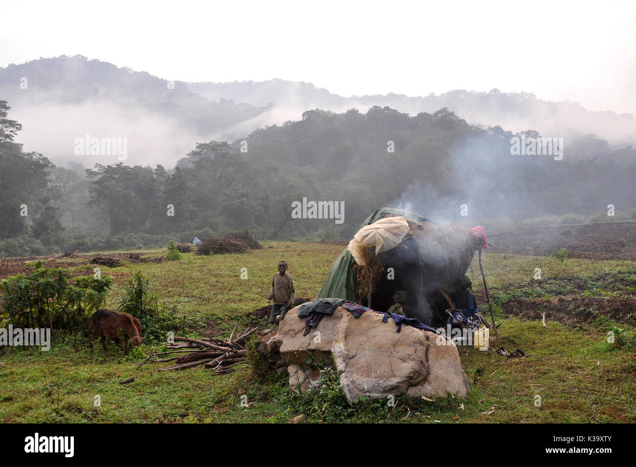 Uganda, Lake Mutanda Village Stock Photo - Alamy