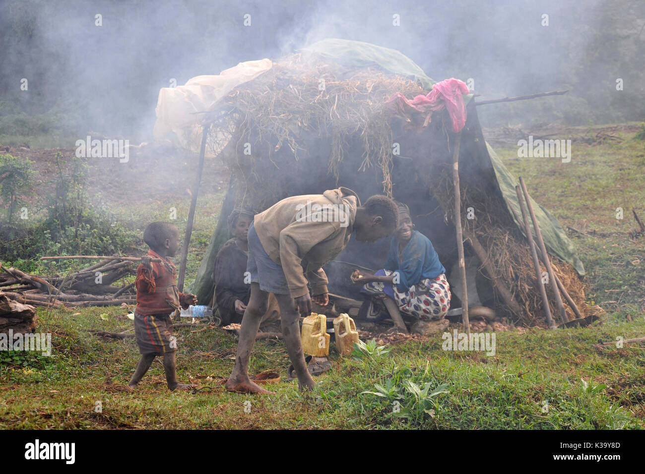 Uganda, Lake Mutanda Village Stock Photo - Alamy