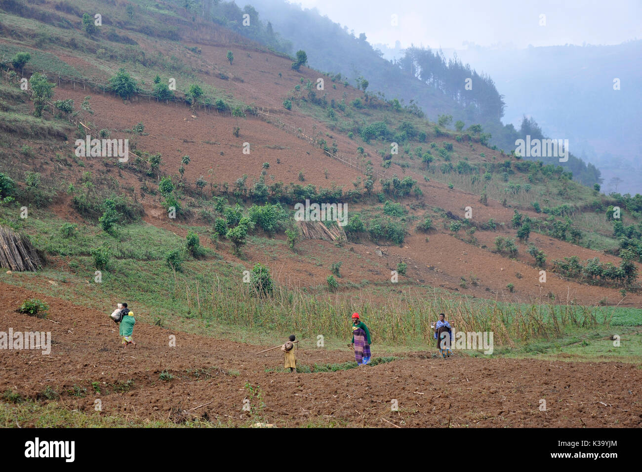 Uganda, Lake Mutanda Village Stock Photo - Alamy