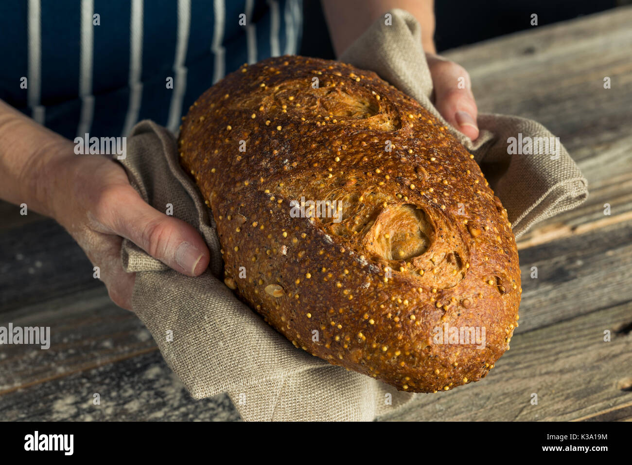 Womans hands making pizza dough hi-res stock photography and images - Alamy