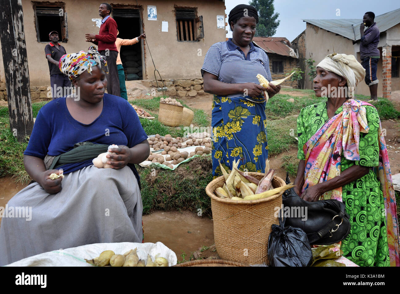 Uganda, Lake Mutanda Village Stock Photo - Alamy