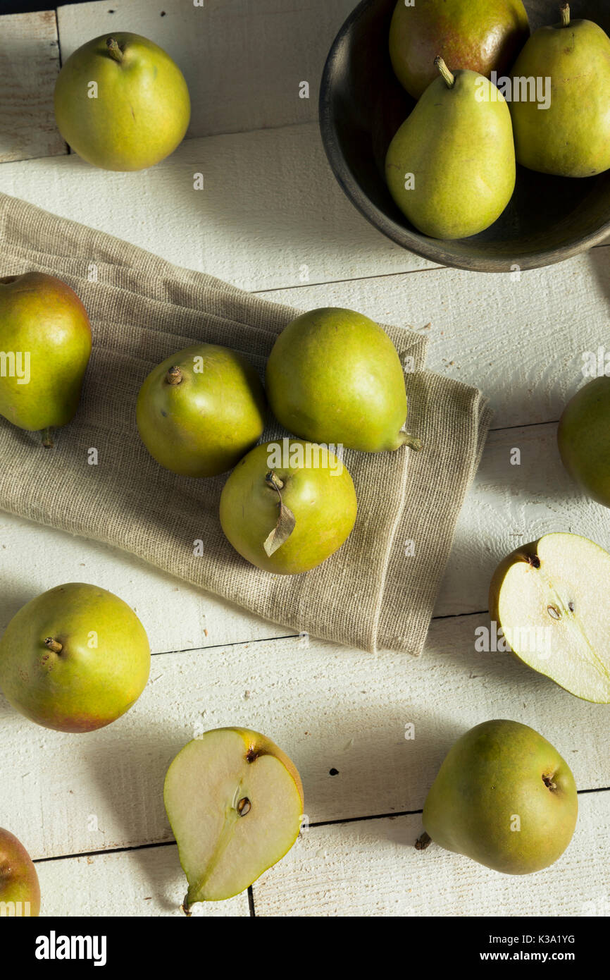Raw Green Organic Seckel Pears Ready to Eat Stock Photo - Alamy