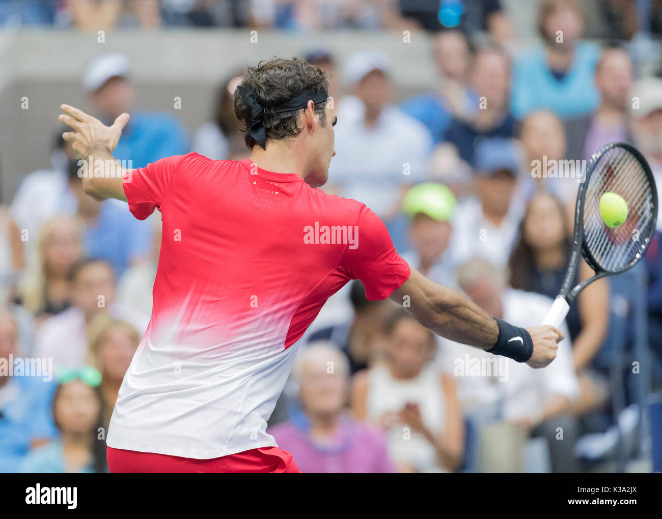 New York, United States. 31st Aug, 2017. Roger Federer of Switzerland ...