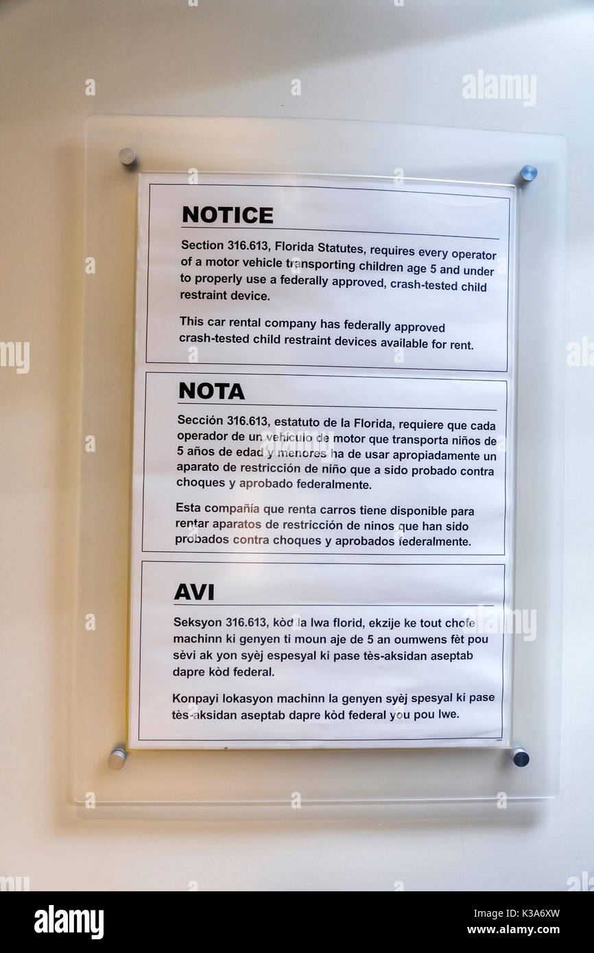 Miami Florida,Metrobus,public transportation,sign,notice,language ...