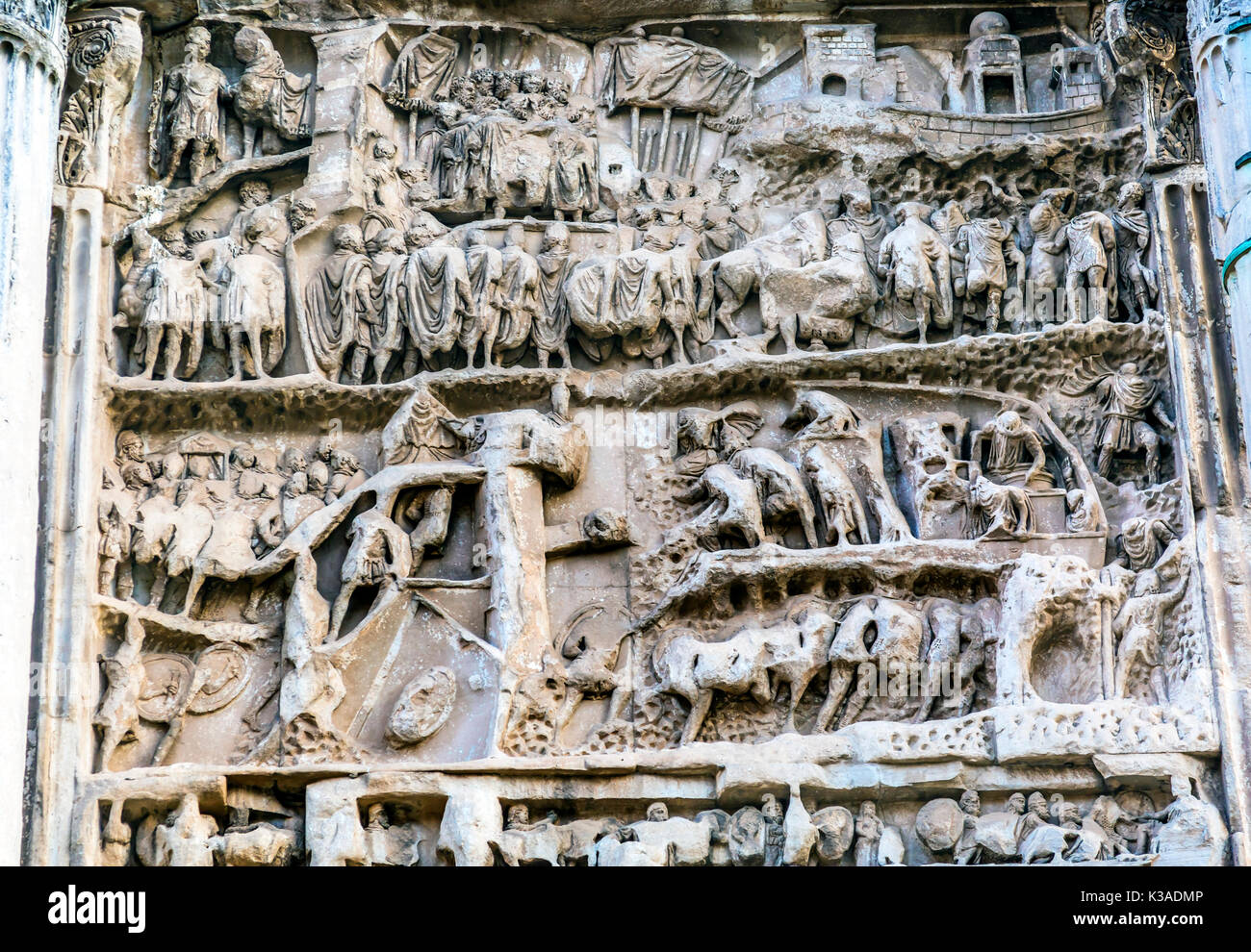 Septimius Severus Arch Roman Forum Rome Italy. Stone arch was erected ...