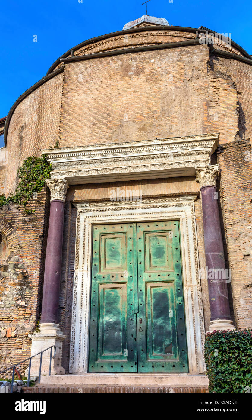 Temple of Romulus Door Roman Forum Rome Italy. Since 6th Century Temple ...