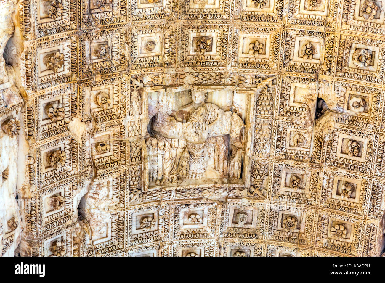 Titus Arch Emperor Eagle Roman Forum Rome Italy. Stone arch was erected ...