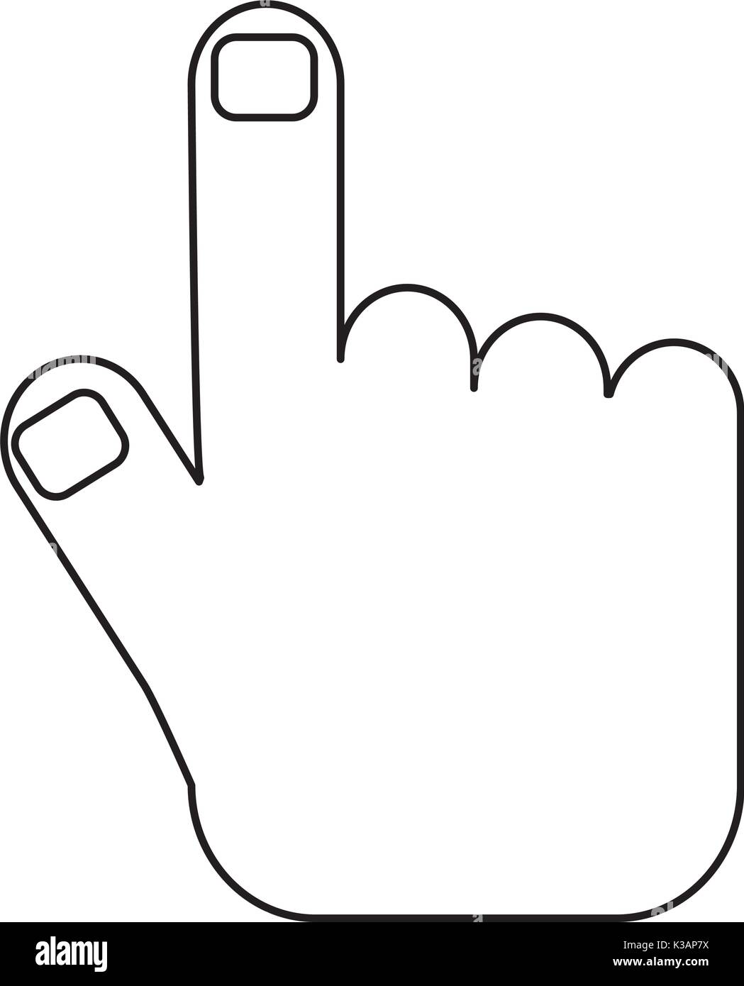 hand vector illustration Stock Vector Image & Art - Alamy