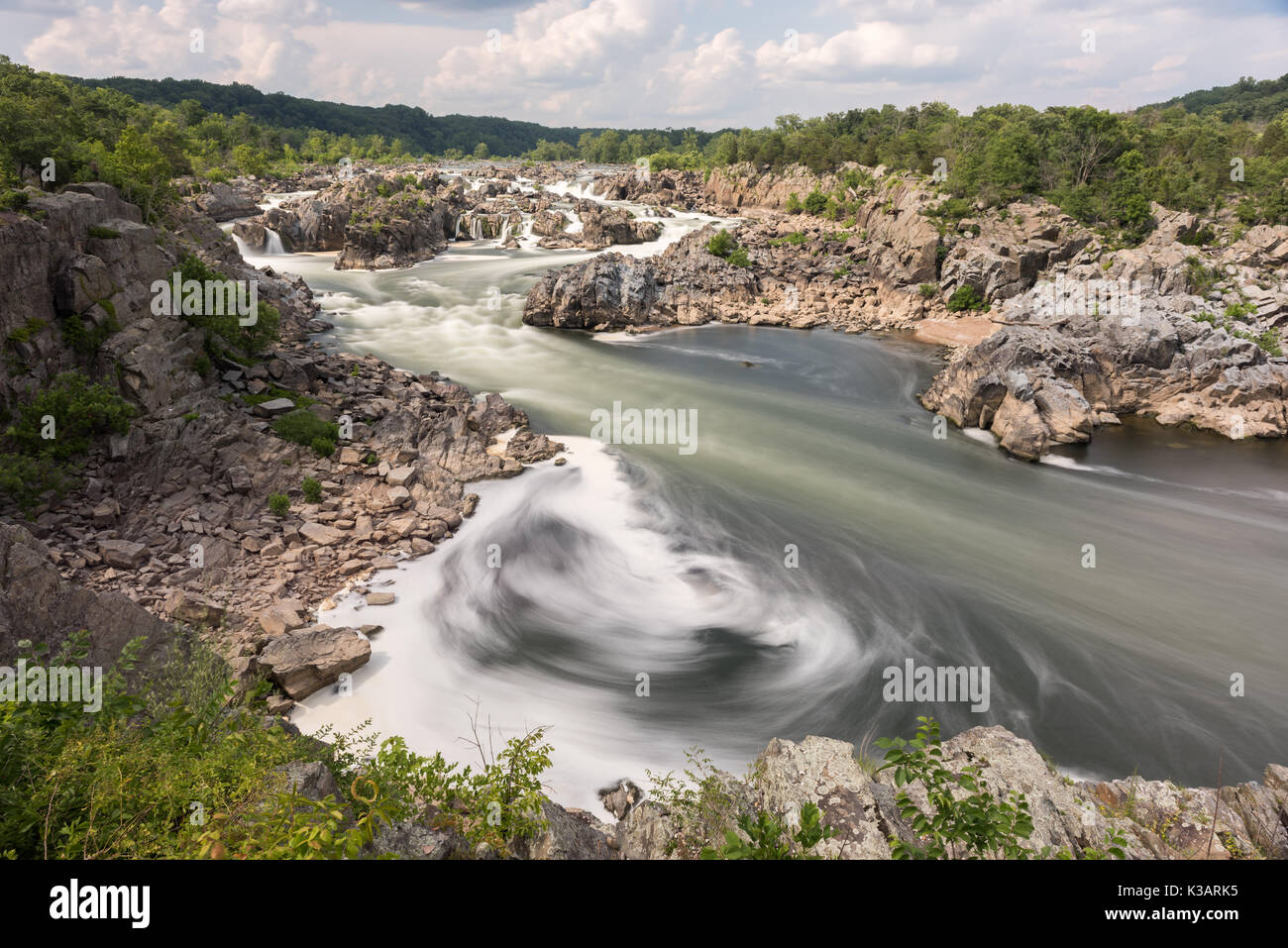 Great Falls Park in Virginia, United States. It is along the banks of ...