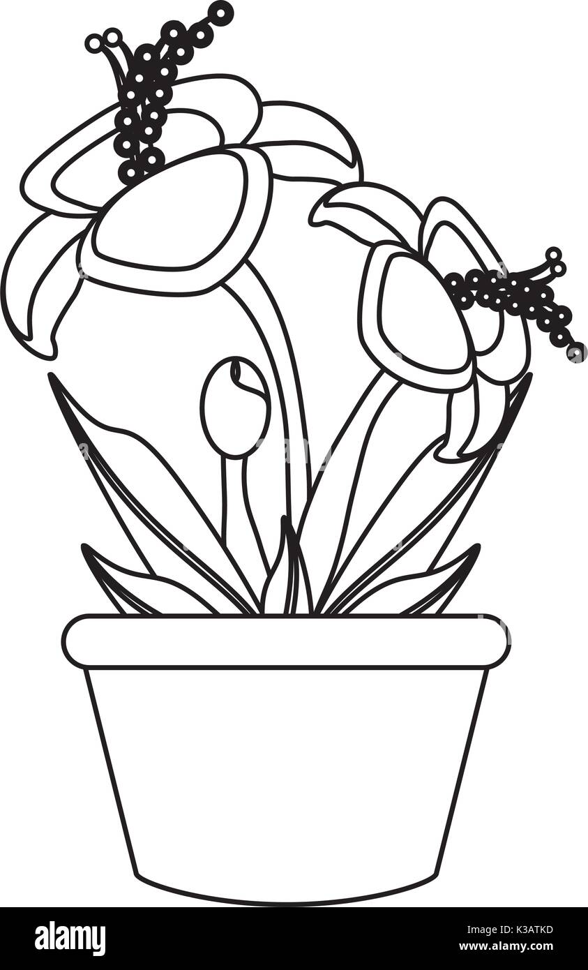 Uncolored flower Stock Vector Images - Alamy