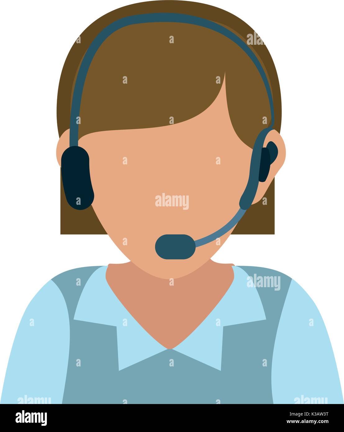 female operator vecto illustration Stock Vector Image & Art - Alamy