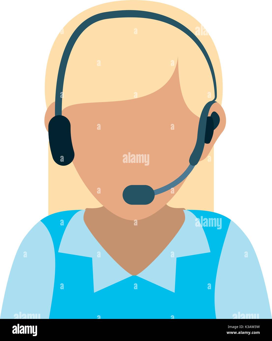 female operator vecto illustration Stock Vector Image & Art - Alamy