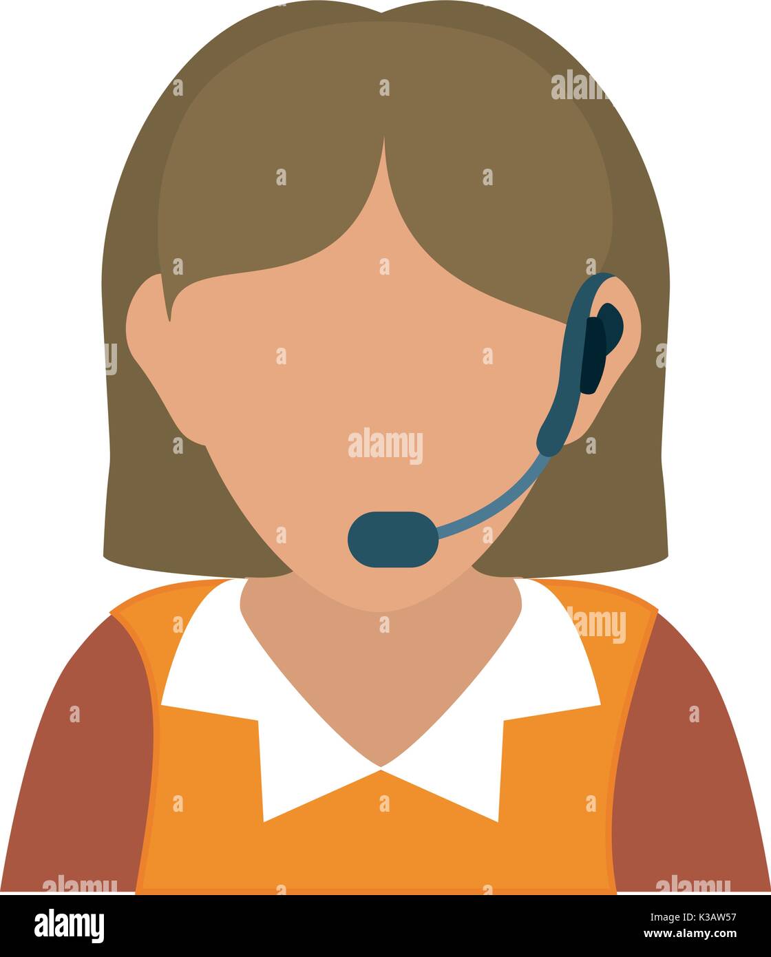 female operator vector illustration Stock Vector Image & Art - Alamy