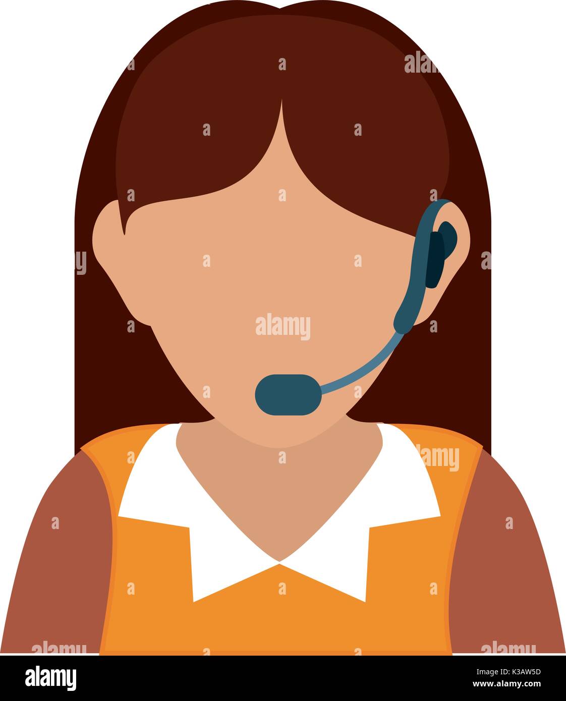 female operator vector illustration Stock Vector Image & Art - Alamy